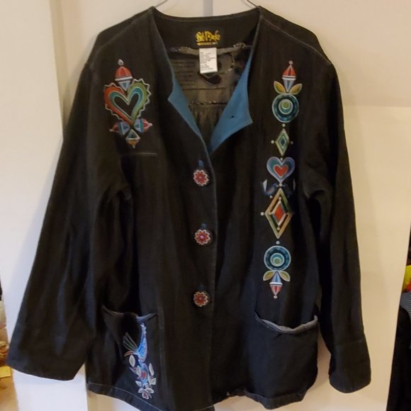 Bob Mackie | Jackets & Coats | Bob Mackie Womens Wearable Art Shacket ...